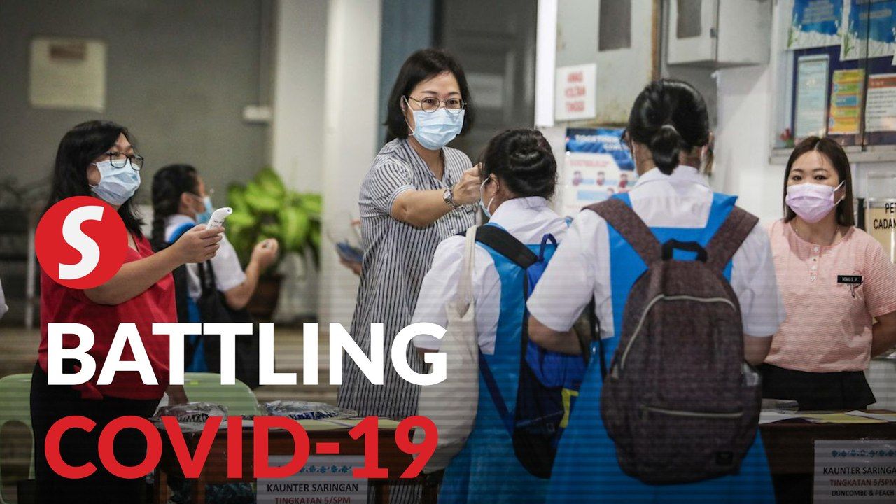 Orderly first day back for Form 5 students at Kuching school ...
