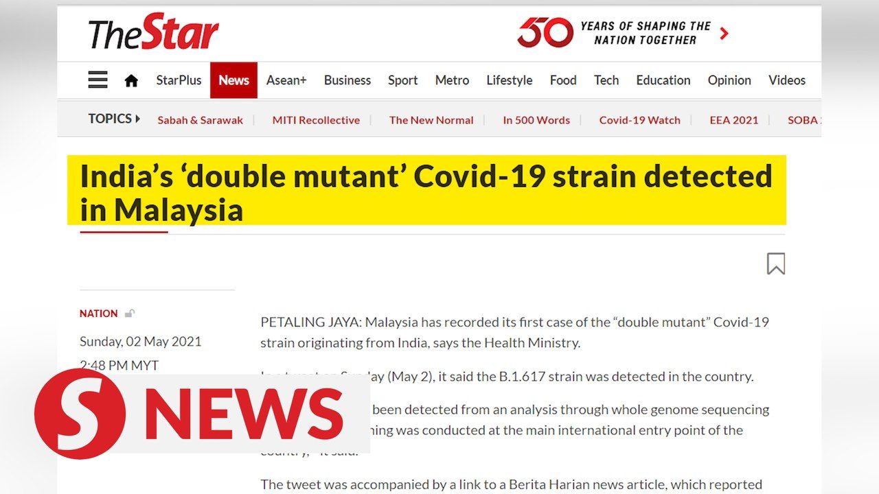 Covid-19: India’s ‘double mutant’ strain detected in Malaysia, more ...