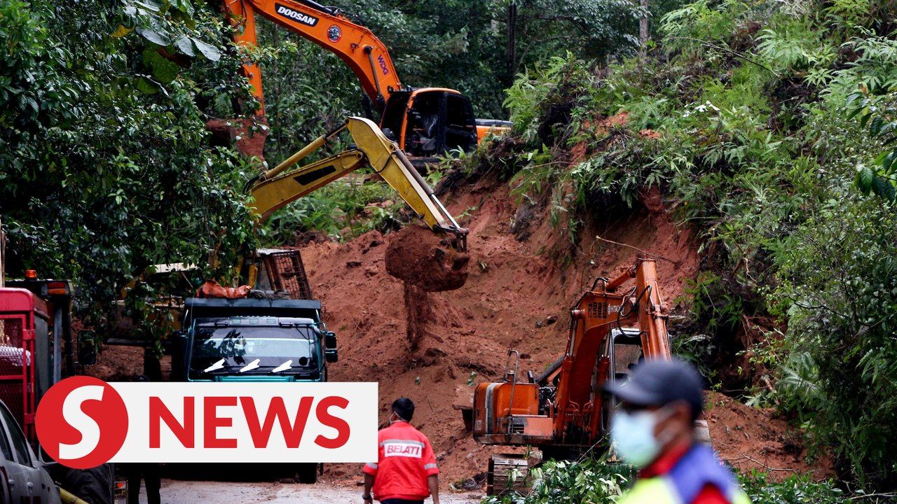 Landslide caused by continuous rain that weakened hillslope, says PWD ...