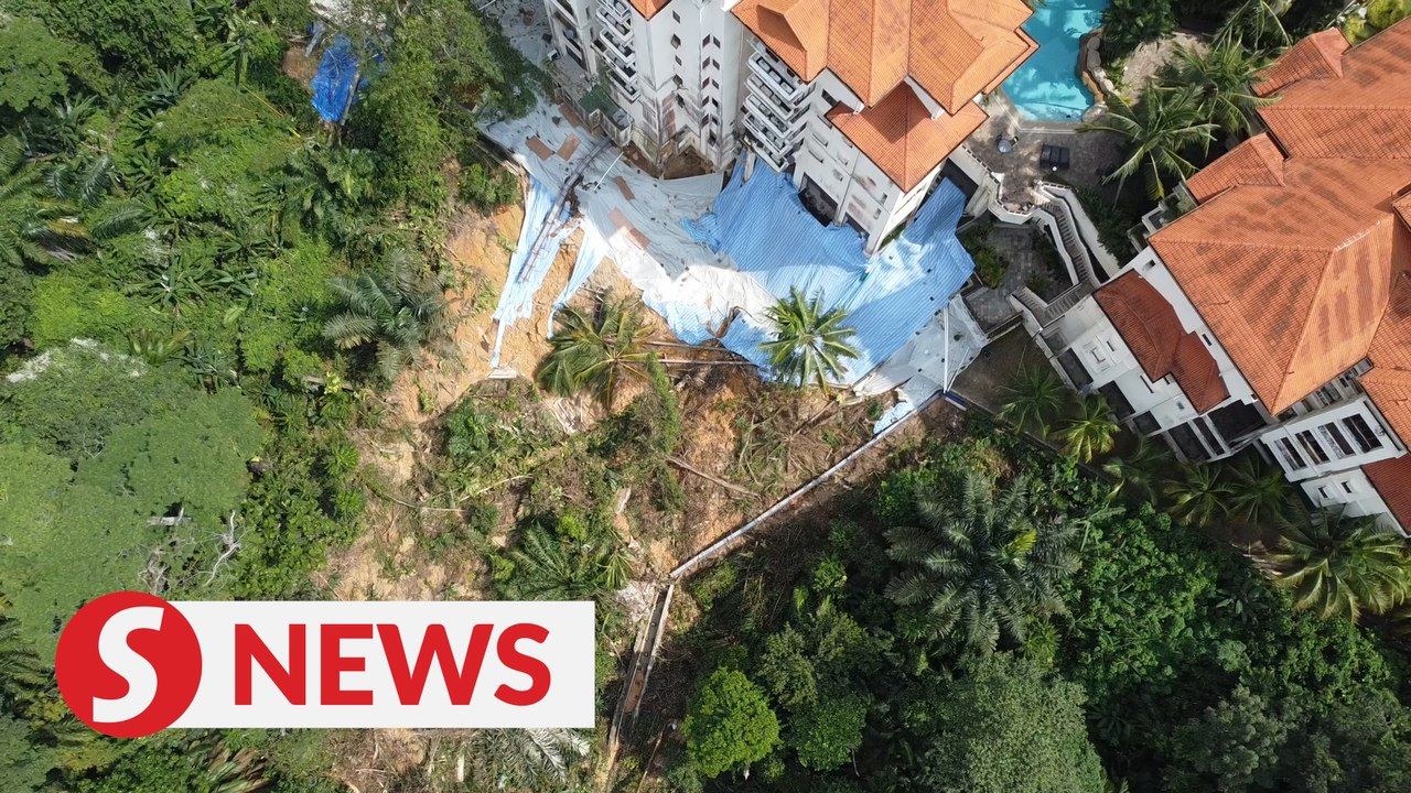 Water diversions set up at Seri Duta 1 condo after landslide, slope ...