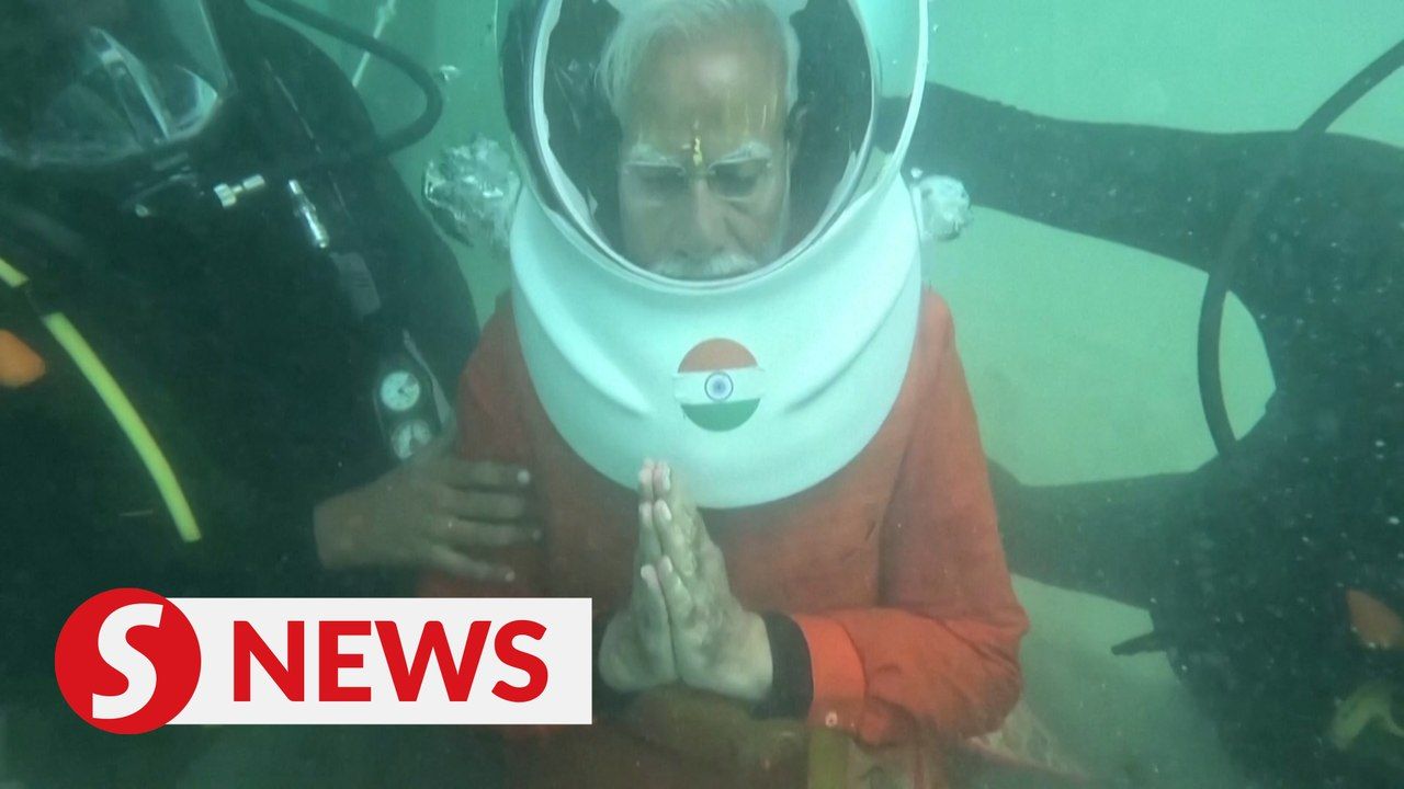 India's Modi realises dream of diving underwater to get close to ...