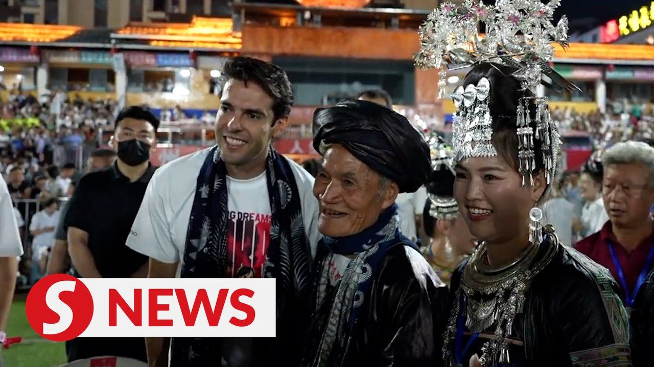Former Brazilian football star Kaka visits China's Village Super League ...
