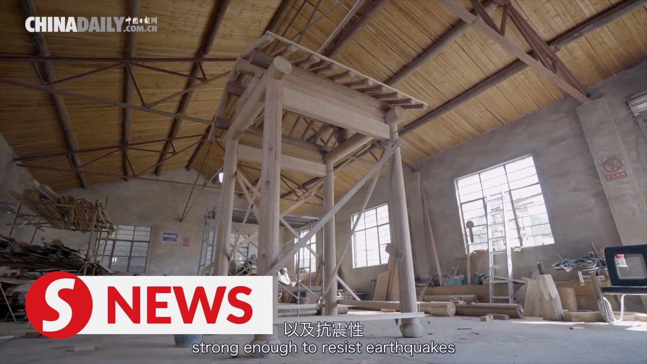 Traditional Chinese craftsmanship gives sturdy support to timber-framed ...
