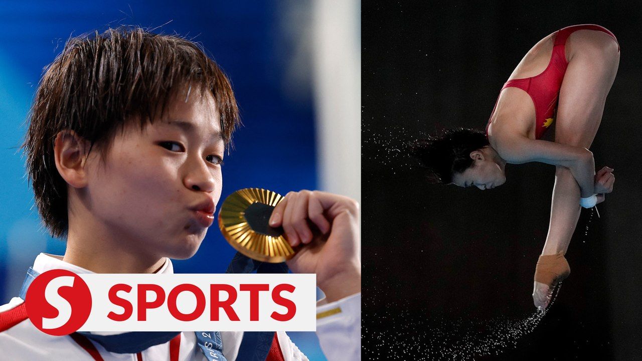 Paris 2024: China's Quan Hongchan retains 10m platform diving title ...