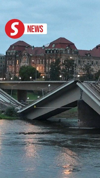 Collapsed Dresden bridge demolished as city braces for flooding ...