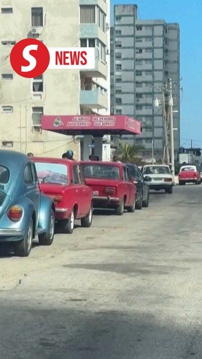 Cuban drivers wait in line at fuel stations amid latest shortage crisis ...