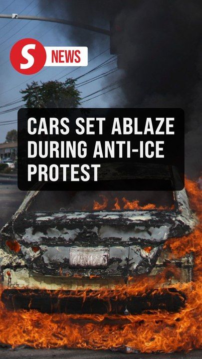 Anti-ICE protesters set cars on fire in Los Angeles | TheStarTV.com
