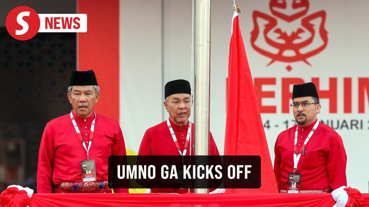 Umno flag hoisted to officiate general assembly | TheStarTV.com